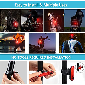 AaiLucky Bike Repair Tool Kit with Mini Bicycle Pump, Bicycle Saddle Bag with Tail Light, 16-in-1 Bike Multitool, Bicycle Tire Repair Kit for Road MTB Bikes, Large Capacity Bike Set Pack Bag