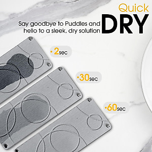 VeriGoods Diatomaceous Earth Instant Dry Sink Caddy Set:Stain-Resistant Fast-Absorbing Sponge &Soap Dispenser Holder for Kitchen &Bathroom Countertop (15X5.9)