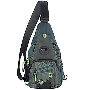 Sling Pack, Crossbody Bag for Men, Kawei Knight Small Bag Chest Pack (B-Lake Blue)