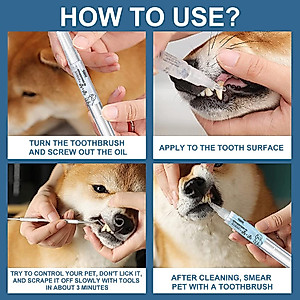 Teeth Brightening Pen for Pet - Pet Teeth Repairing Kit,Pet Dog/Cat Teeth Cleaning Pen for Dental Care,Pet Teeth Whitening Pen Tool，Dog Tartar Dental Stone Cleaning Pen 5ML