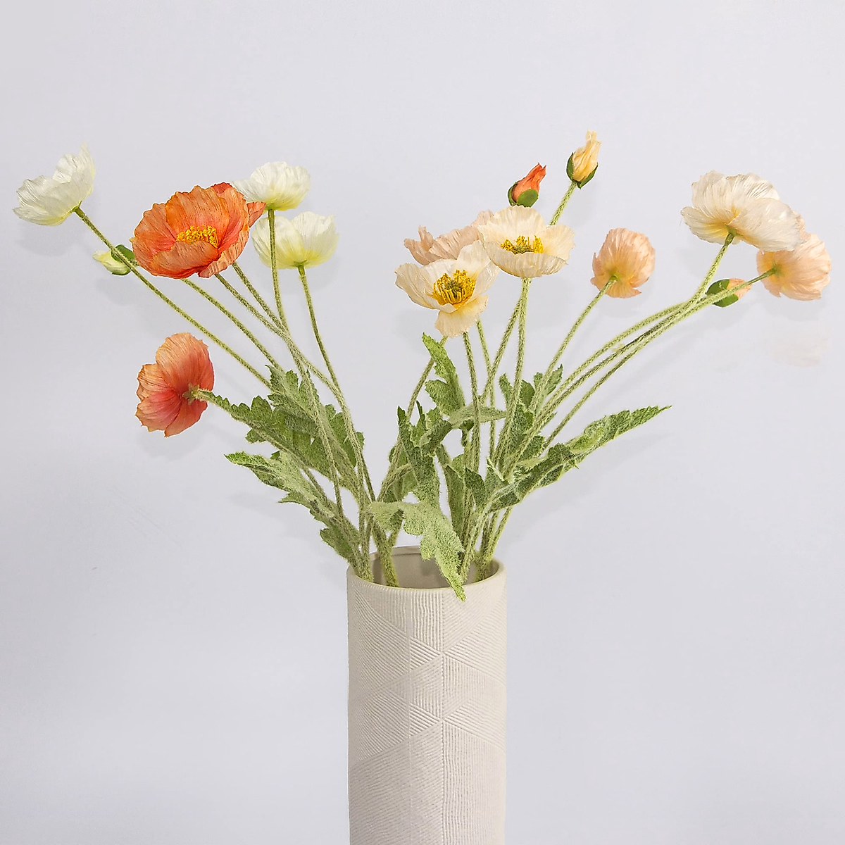 Banllis Artificial Flowers, Fake Flower Faux Plastic Plants for Home Decor DIY Wedding Kitchen Garden, Crown, Party, Hotel, Table - 4pcs