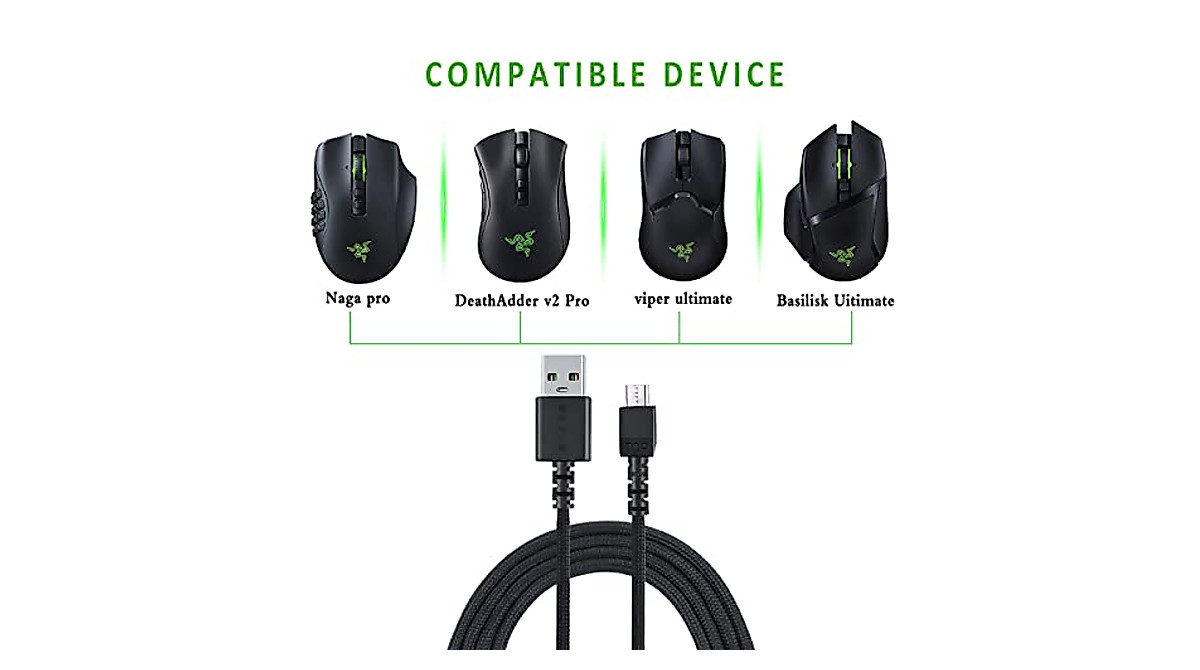 HUYUN USB Charging Cable for Razer Gaming Mice