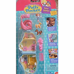 Polly Pocket Vintage Pony Sisters Compact (1995) Bluebird