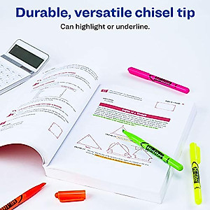 Avery Hi-Liter Pen-Style Highlighters, Chisel Tip, 6 Highlighters, Assorted Colors, 3 Packs (25602)