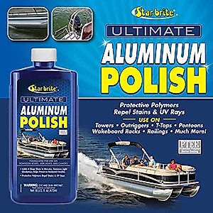 STAR BRITE Ultimate Aluminum Polish - Add a Deep Protective Shine, Remove Light Oxidation & Preserve Restored Finish - Marine Grade for Pontoons, Jon Boats & Canoes (087616)