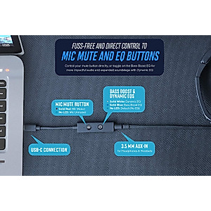 Creative Sound Blaster PLAY! 4 Hi-res External USB-C DAC and Sound Adapter Ft. VoiceDetect Auto Mic Mute/Unmute, Two-way Noise Cancellation, Bass Boost/Dynamic EQs, for Video Calls on Windows PC