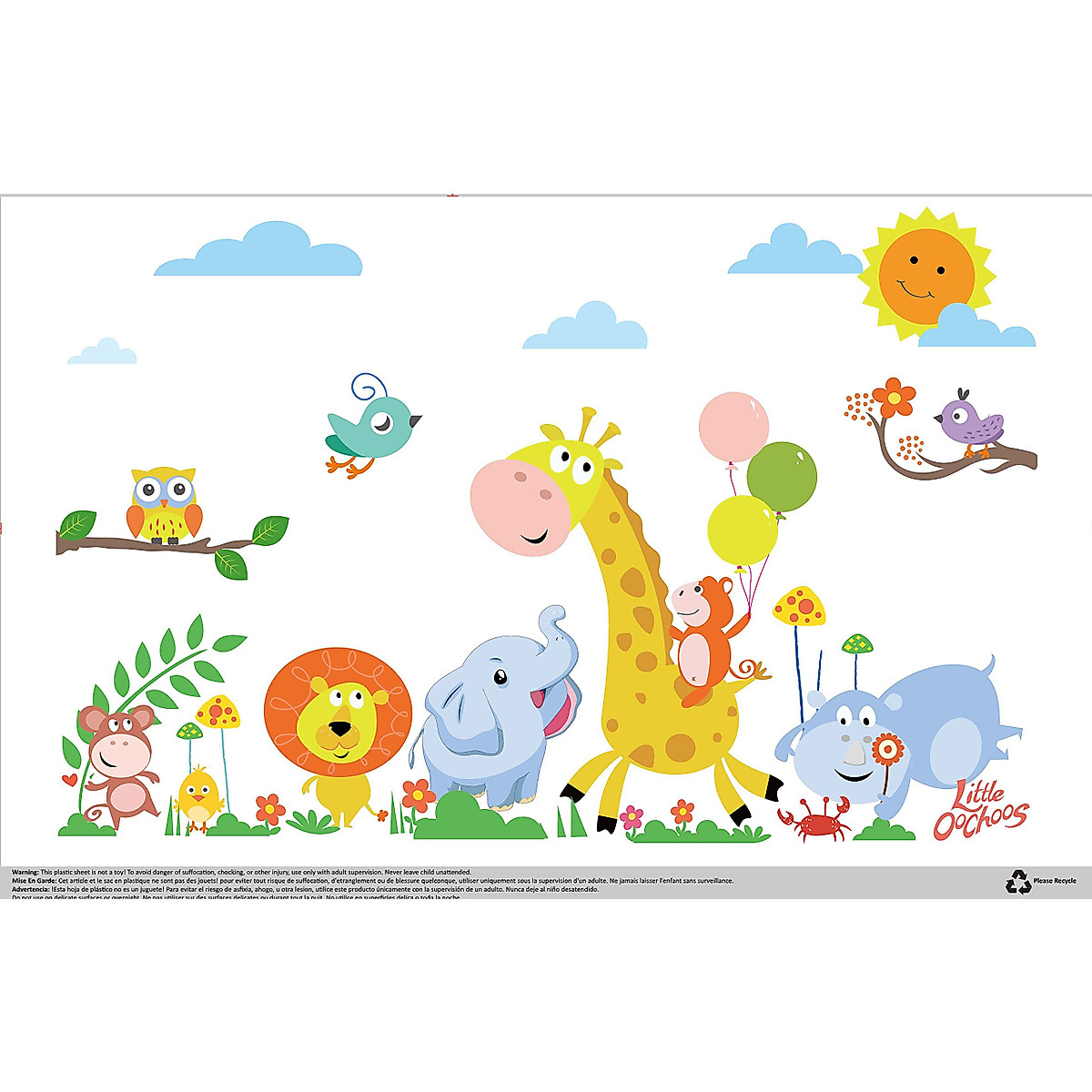 Safari Disposable Placemats for Table Top 60 Mats for Children Kids Toddlers Baby Perfect to use as Restaurants Place mats BPA Free Eco Friendly Sticks to Table Fun Designs Keep Neat Now!