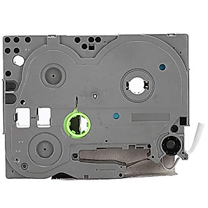 Agatige Compatible Label Tape Replacement for Brother Printer Ribbon Tapes Label Maker Tapes(12mm Black on Matte Silver)