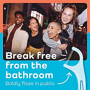 Plackers Twin-Line Dental Flossers, Cool Mint Flavor, Dual Action Flossing System, Easy Storage, Super Tuffloss, 2X The Clean, 75 Count