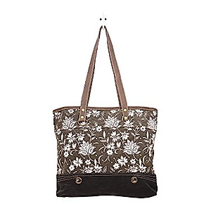 Myra Bag Dawn Upcycled Canvas & Leather Tote Bag S-1443