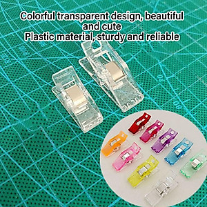 100 Pieces Multifunction Clips, Colorful Transparent Plastic Flat Tail Clip Set, Mini Transparent Plastic Clear Clips, Photo Clips, Clothespins Clip