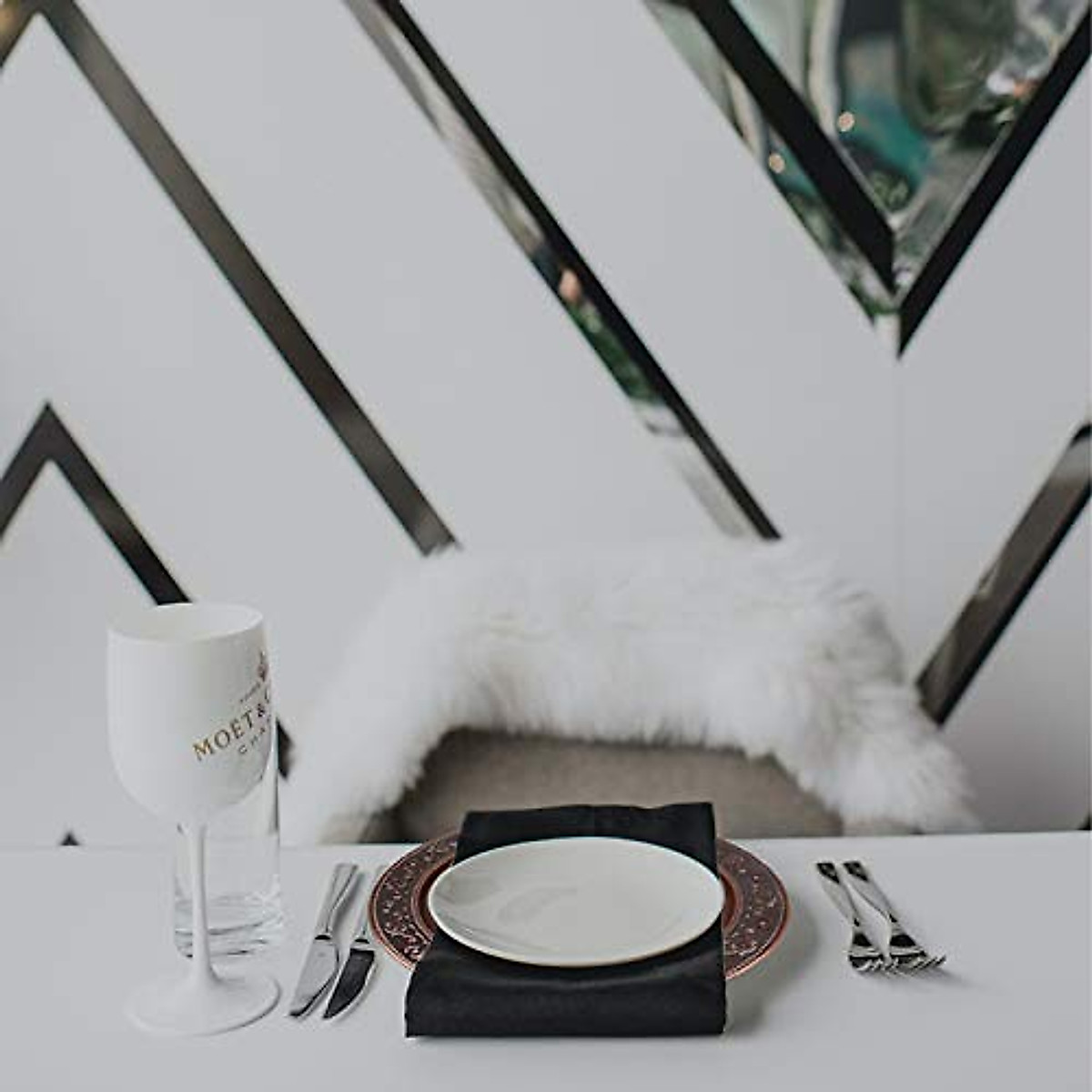 Brightalk 13-Inch Stainless Steel Charger Plates, 6Pcs Copper Dinner Plate Chargers Round Server Ware