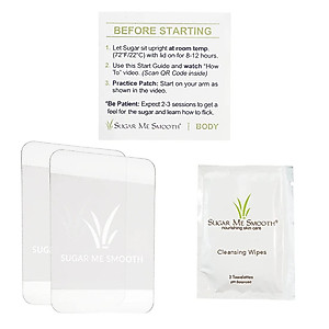 Sugar Me Smooth Body Sugar Wax Kit – Gentle On Skin And Less Painful Hair Removal In A Simple System, No Strips, No Heat, Water Soluble All-Natural Solution For All Skin & Hair Types