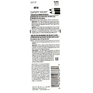 Maybelline Expert Eyes Brow And Eye Pencil, Blonde [107], 0.03 oz ( Pack of 4)