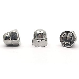 M10X1.0mm 304 Stainless Steel Fine Thread Hex Acorn CAP Nuts Decorative Nut Caps 5pcs