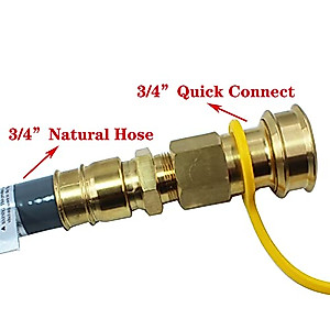 MENSI 3/4" Female and Male Solid Brass Dual Fuel Generator Natural Propane Hose Quick Connect Disconnect Fittings Convert for Pipe Natural Gas Supply for Generators 4PCS