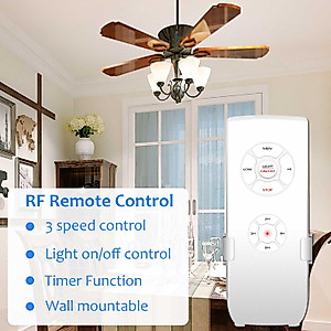 Smart WiFi Fan Switch Ceiling Fan and Light Remote Control Kit, WiFi Fan Controller Compatible with Alexa Google, Phone APP Control, No Hub Required, Universal Ceiling Fan Light Remote Control