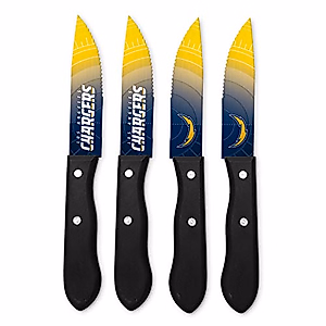 The Sports Vault NFL Los Angeles Chargers Steak Knife Set