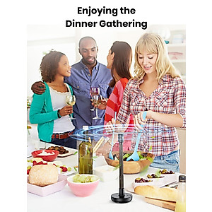 TOPK 4 Pack Fly Fans for Tables, AA Battery Powered Portable Scalable Indoor Outside Food Fly Fan for Picnic, Party, Restaurant, Kitchen and BBQ