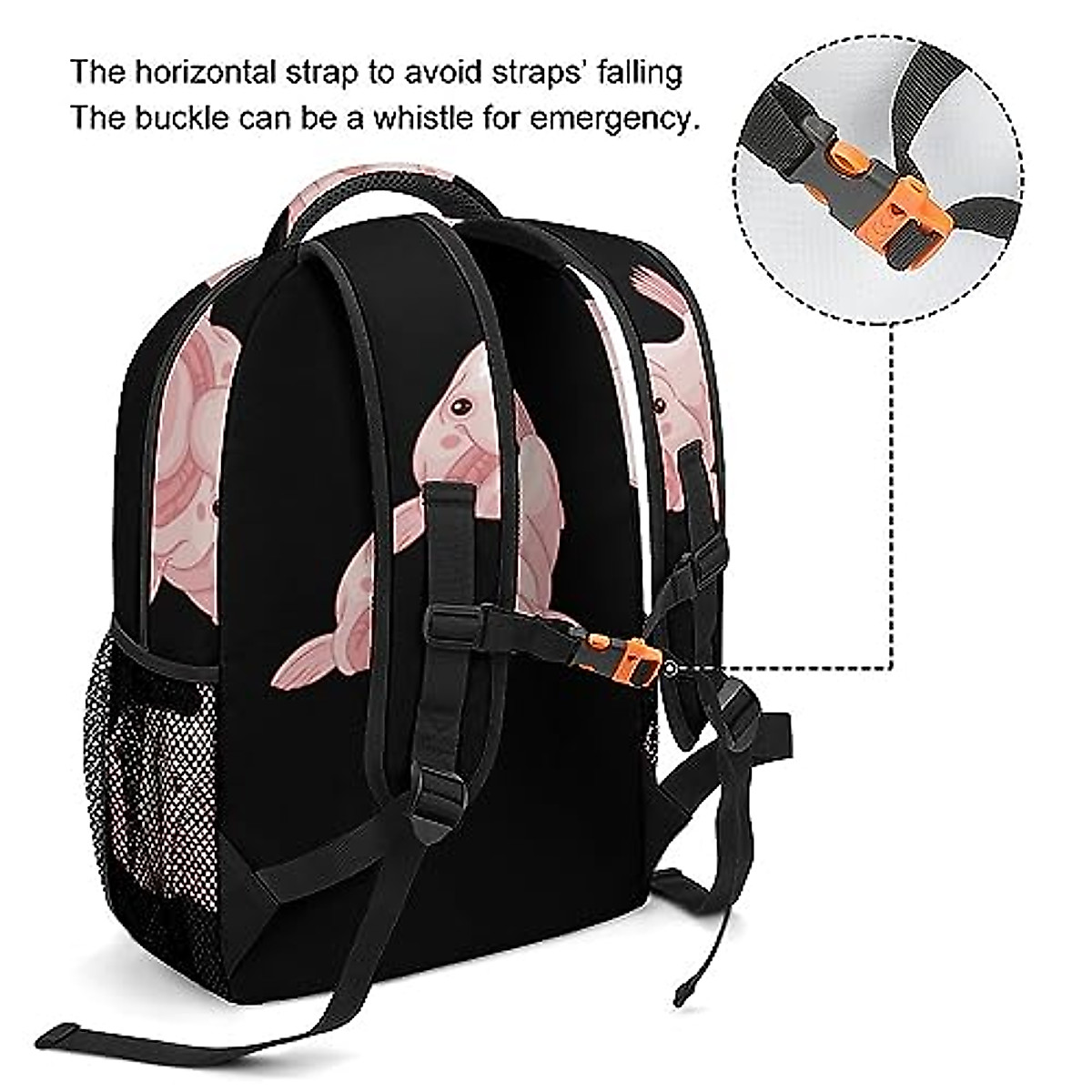 Cute Blob Fish Blobfish Lightweight Travel Backpack for Unisex Casual Laptop Bookbag for Camping