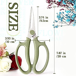 3Pcs Garden Flower Scissors,Floral Scissors Pruning Shears,Stainless Steel Flower Scissors with Comfortable Grip Handles,Premium Garden Clippers for Flower Arrangement,Gardening Tool