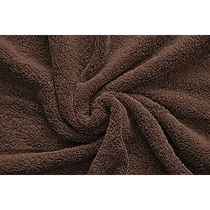 American Veteran Towel for Bathroom, 4 Piece Hand Towel Sets Clearance Prime, 16 inch 28 inch 100% Turkish Cotton Face Hand Towels, Bathroom Set of 4, Brown Hand Towels