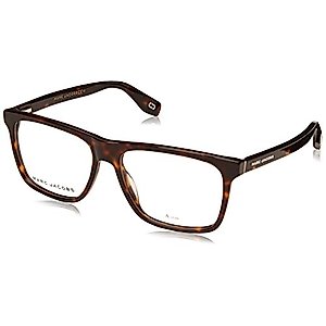 Marc Jacobs Marc 342 086 Dark Havana Plastic Rectangle Eyeglasses 55mm