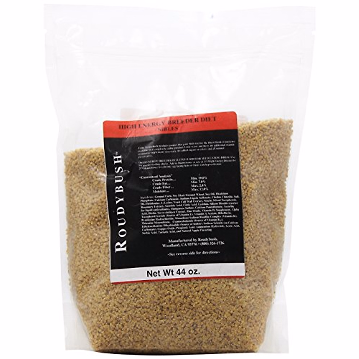 RoudyBush High Energy Breeder Bird Food, Nibles, 44-Ounce
