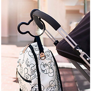Petunia Pickle Bottom Mickey Mouse Stroller Hook | Black | for All Strollers or Shopping carts | for Carrying Diaper Bags, Book Bags, and Purses | Disney Fun