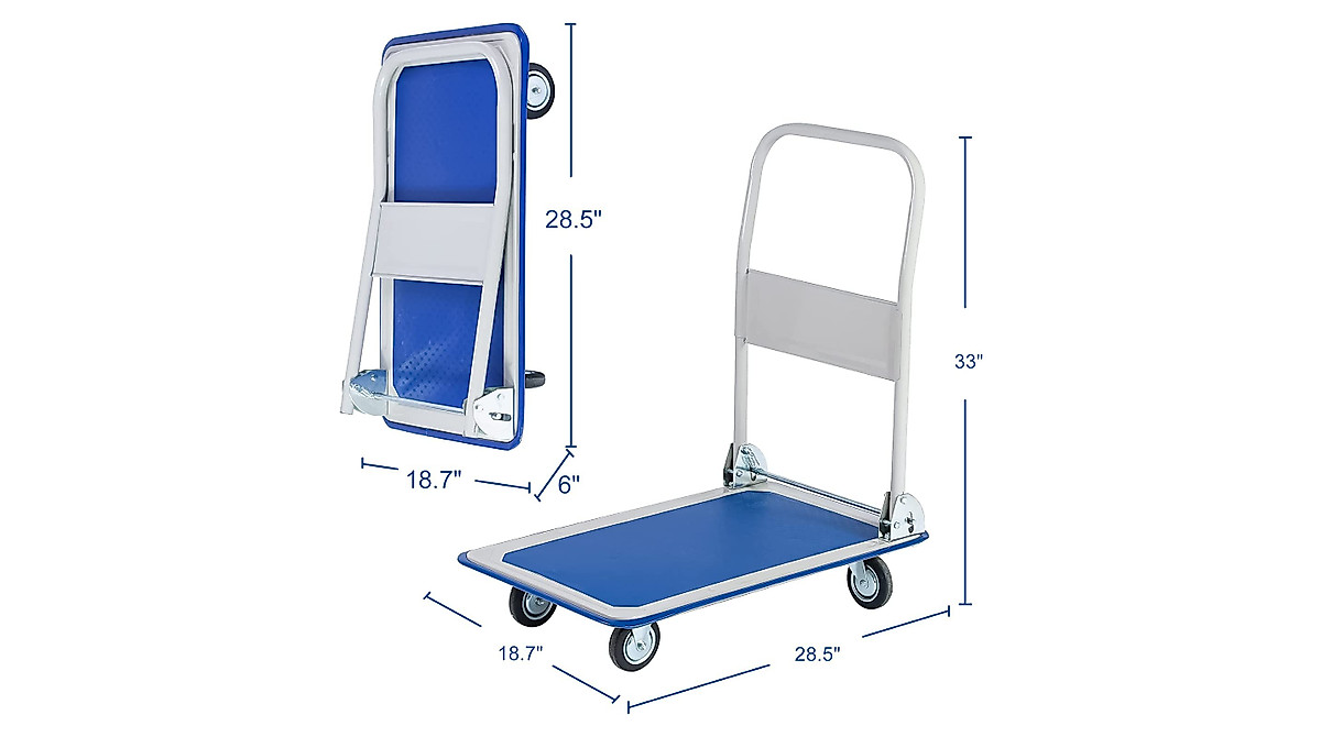 Fadidio Dolly Cart: Heavy-Duty Folding Platform Truck