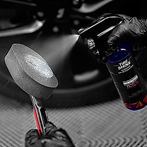 SGCB Pro Tire Shine Applicator Brush - Premium Auto Detailing Tire Dressing Applicator Sponge Brush for Tire Shine, Ergonomic Grip with Long Handle, Multipurpose Foam Sponge Brush Wax Foam Applicator