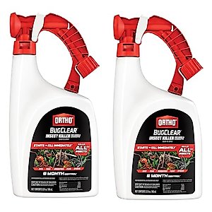 Ortho BugClear Insect Killer for Lawns and Landscapes Ready to Spray, Kills Periodical Cicadas, Ants, Spiders, Fleas, and Ticks, 32 oz., 2-Pack