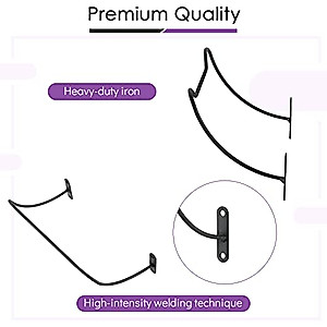 AMGSH Wall Mounted Wine Racks | 10 Pack Iron Wine Bottle Display Holder Rack Hanging Wine Organizer Rack with Screws for Beverages/Liquor Bottles Storage