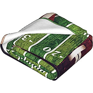 Football Sofa Throw Blanket Flannel Super Soft Warm Fleece Bedspread Home Decor All Season for Bed Couch Living Room Large 50"x40" in