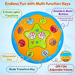 Baby Toys 6 to 12 Months Babies Ocean Rotating Light Up Infant Toys 12-18 Months Musical Toys for 1 Year Old Boys Gifts Early Educational Toys for Toddlers 1-3