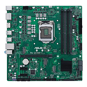 ASUS Pro Q570M-C/CSM LGA1200 (Intel 10th&11th Gen) mATX Commercial Motherboard (PCIe 4.0,1 LAN,Front Panel USB 3.2 Type-C, Intel vPro,2X DP,TPM 2.0 IC,COM debug Header,self-Recovering BIOS,ACCE)