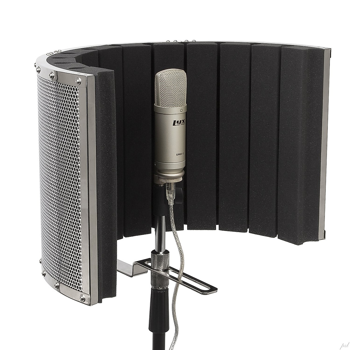 LyxPro VRI-20 Sound Absorbing Acoustic Foam Isolation Portable Microphone Shield, Vocal Recording Panel, High Performance - Stand Mountable