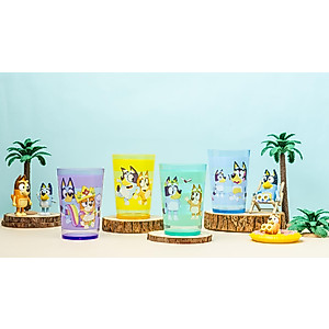 Zak Designs Bluey Nesting Tumbler Set Includes Durable Plastic Cups with Variety Artwork, Fun Drinkware is Perfect for Kids (14.5 oz, 4-Pack, Non-BPA)
