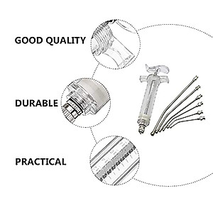 balacoo 1 Set Bird Feeding Syringe Feeding Tube for Baby Birds Parrot Hand Feeding Syringe with 6 Pcs Curved Gavage Tubes (Mixed Color)