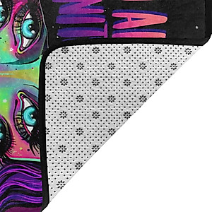 UianYY Area Rugs Home Decor Mysterious Psychedelic You Ghost Cool Girl Floor Mat Living Room Bedroom Carpets Doormats 60 X 39 Inches