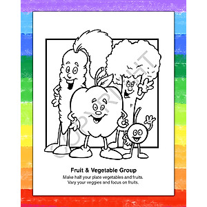 ZOCO - Eat Right, Eat Healthy - Educational Coloring Books (50 Bulk Pack, Without Crayons) - Learn Nutrition - Doctors, Nurse Handout - Games, Puzzles, Fun Activities for Kids
