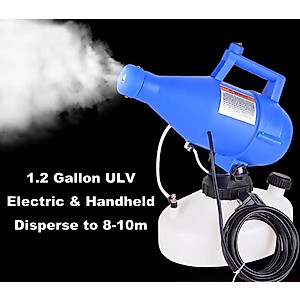 1.2 Gallon ULV Sprayer, Electric Mister, Environmental Atomizer Home Spray Indoor Outdoor Mist Maker for Office Restaurant Hotel Church School Theater Workshop Garden Yard (1pc)