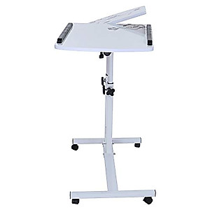 Household Computer Task Desk Office Table,Can Be Folded and Adjusted Angle,Adjustable Height,Removable,2 Separate Tabletop,Pen Holder(Ship from US!)