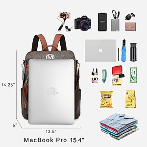 MKP COLLECTION Women Fashion Backpack Purse Convertible Large Ladies Rucksack Versatile Travel Shoulder Bags Handbag Set with Tassel (2pcs)