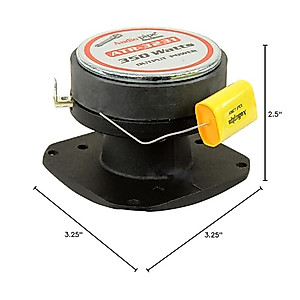 Audiopipe 1 Pair 350 Watts 1" Chrome Super Titanium Tweeter Heavy Duty Car Tweeters