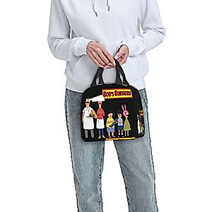 ORPJXIO Lunch Bag Bob's Anime Burgers Reusable Lunch Box Portable Insulated Lunch Tote for Outdoor Picnic Office 8.5 X 8 X 5in