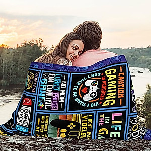 Gamer Gifts, Gifts for Gamers Blanket 60"x50", Gamer Gifts for Men, Gamers Birthday Gifts, Gamer Gifts for Boyfriend, Gamer Gifts for Teen Boys, Video Gamers Gift Ideas for Christmas Valentines Day