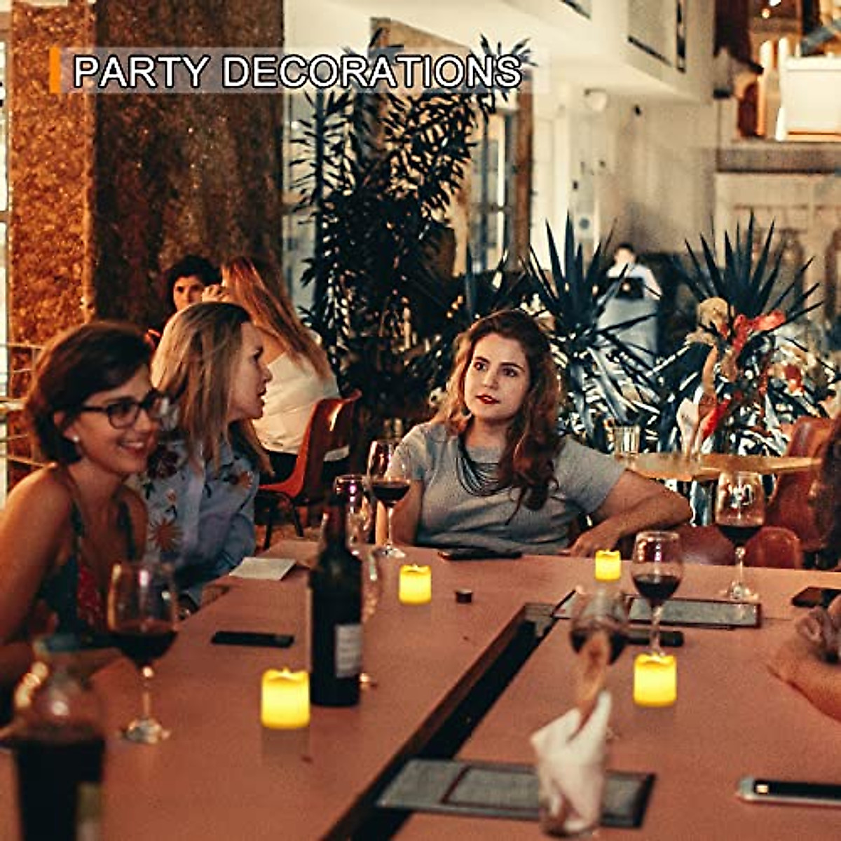 Starkik Flameless Votive Candles, 24Pack and Long Lasting Emulation Candles, LED Lights in Warm for Weddings, Festival Celebration, Outdoor, and Others