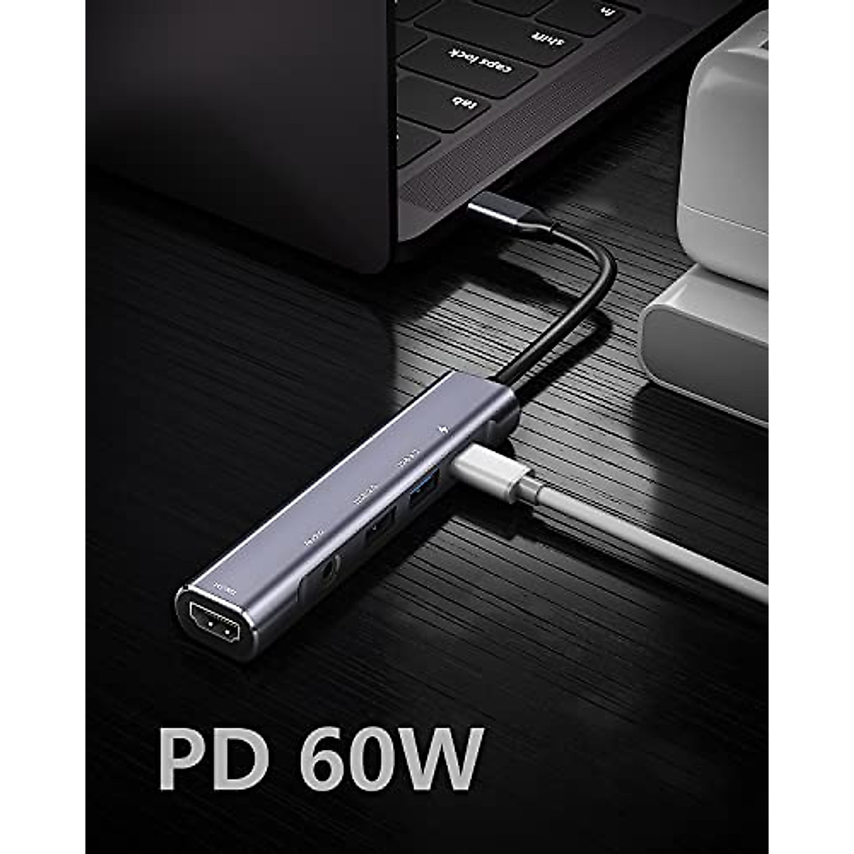 USB C to HDMI Adapter for iPad Pro 11/12.9 2021/2020/2018,iPad Air 4,USB C Hub Adapter with 3.5mm Headphone Audio Jack,4K HDMI,USB3.0,USB C Power Delivery Charging,Docking Station Accessories