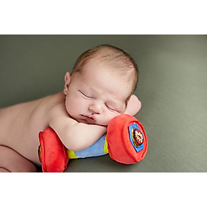WOD Toys® Baby Dumbbell Plush Dumbell with Rattle & Sensory Sounds – Safe, Durable Fitness Toy for Newborns, Infants and Babies (1)